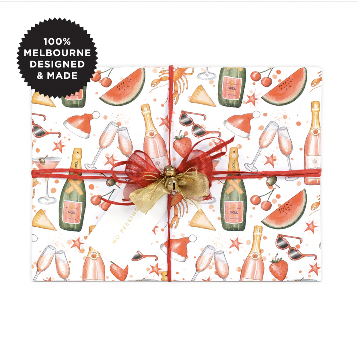 CHRISTMAS CHEER WRAPPING PAPER - ASSORTED SIZES – A Quirk of Fate